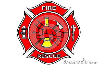 Firefighter Patch Vector Illustration | CartoonDealer.com #7629362