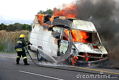 Fireman In Action Stock Images - Image: 9611944