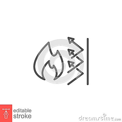 Fireproof Icon. Fireproofing Support. Fire Insulation, Fire Security ...