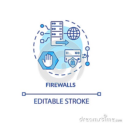 Firewalls Concept Icon Cartoon Vector | CartoonDealer.com #196237201
