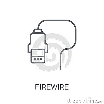 Firewire Linear Icon. Modern Outline Firewire Logo Concept On Wh Vector ...