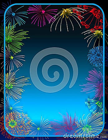 Fireworks Border Stock Illustration | CartoonDealer.com #370819
