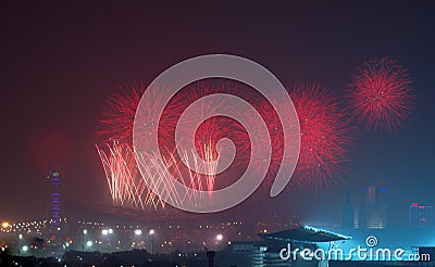 Fireworks Highlight Beijing Olympics Opening Cerem Editorial Photo ...