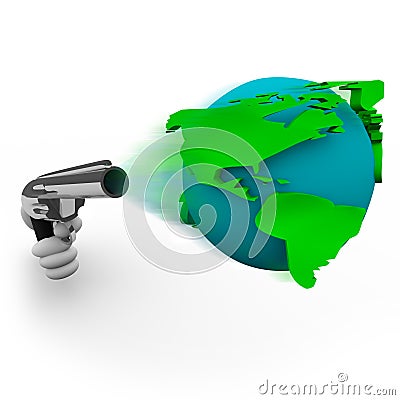 Firing Earth From A Gun Stock Photography | CartoonDealer.com #8022044