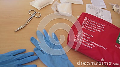 First Aid Kit Complete with a Boot that Could Indicate a Mountain ...