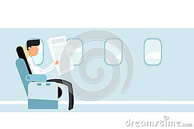 First Class Plane Seat. Cartoon Vector | CartoonDealer.com #118948531