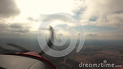 First Person Flight on an Airplane Stock Video - Video of application ...