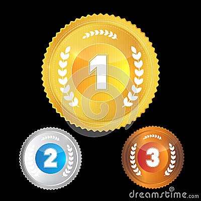 First, Second, Third Place Symbols Cartoon Vector | CartoonDealer.com ...