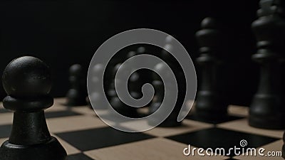 The First Standard Move by the E7-E5 Chess Black Pawn on Checkerboard ...