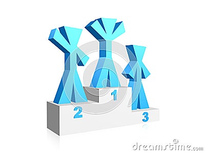 First Three Places Stock Illustration - Image: 49245223