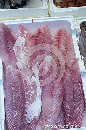 Fish Fillets In Market Stock Photo - Image: 79968820