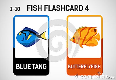Fish Flashcards For Kids. Educational Cards For Preschool. Printable ...