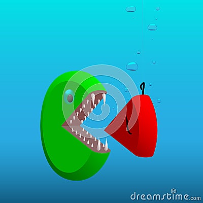 Fish-pie Chart Cartoon Vector | CartoonDealer.com #11908055