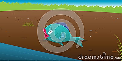 Fish Stranded On Land Royalty Free Stock Photos - Image: 34933828