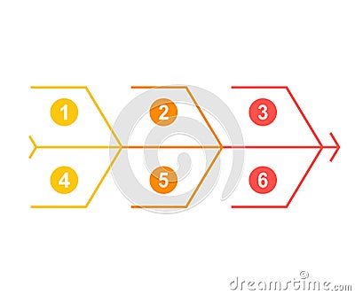 Fishbone Line Diagram Template. Cartoon Vector | CartoonDealer.com ...