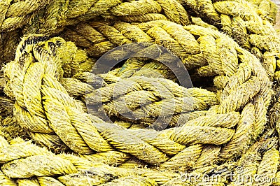 Old Manila Rope Wrapped Neat and Tight Around Pole Stock Photo - Image ...
