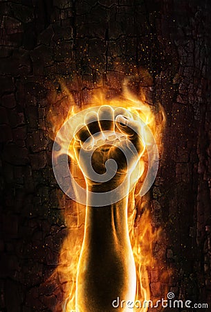 Fist Of Fire Royalty Free Stock Photos - Image: 25708738