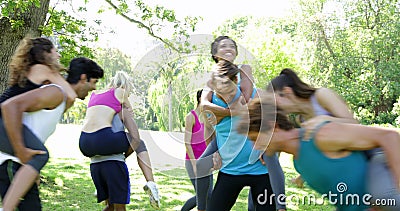 Friends Messing Around at Slumber Party Stock Video - Video of people ...