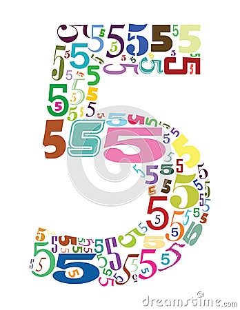 Ornament numbers 5-9 stock illustration. Illustration of organic - 13129597