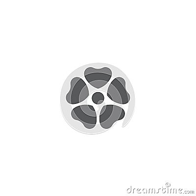 Five Leaf Clover Vector Icon Symbol Isolated On White Background ...