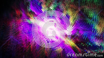 Five Second Countdown Timer with Abstract Colorful Space Background ...