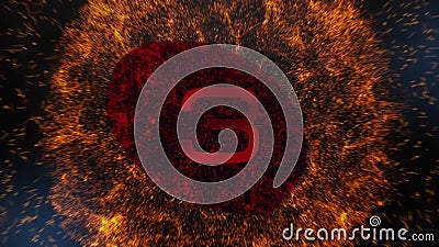 Five Seconds Countdown with Abstract Fire Burst Stock Video - Video of ...