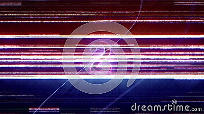 Five Seconds Countdown Timer with Line Noise Effect Animation Stock ...