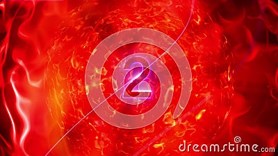 Five Seconds Countdown Timer with Red Plasma Energy Animation Stock ...