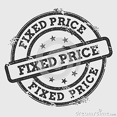 Fixed Price Rubber Stamp Isolated On White. Vector Illustration ...