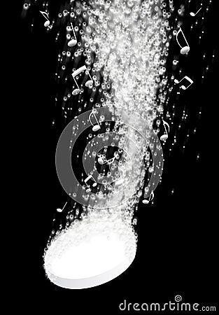 Fizzy Tablet With Music Notes Stock Photo | CartoonDealer.com #3961746