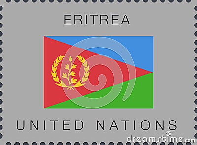 Flag Of Eritrea. Vector Sign And Icon. Postage Stamp | CartoonDealer ...