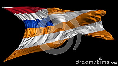 Flag of Orange Free State stock footage. Video of transparent - 49574400