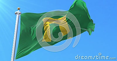 Flag of Qena Governorate, Egypt. Loop Stock Video - Video of looping ...