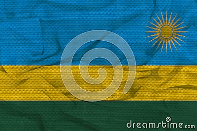 Flag Of Rwanda, Rwanda Flag, National Symbol Of Rwanda Country. Fabric ...