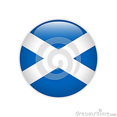 Flag Scotland Button Vector Illustration | CartoonDealer.com #143907396