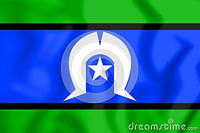 Flag Of Torres Strait Islanders. 3D Illustration. Stock Photo ...