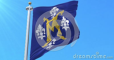 Flag of Turku Capital City, Finland. Loop Stock Video - Video of ...