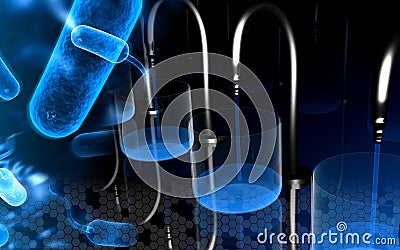 Flagella Virus, Cylinder And Pipes In A Laboratory Royalty-Free ...