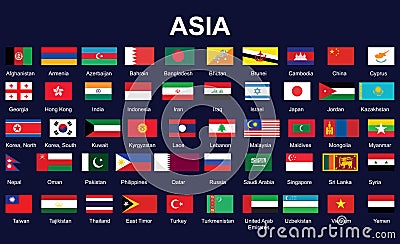 Flags Of Asia Royalty Free Stock Images - Image: 27668979
