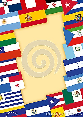 Spanish Speaking Countries Flags Royalty Free Stock Photo - Image: 29939545