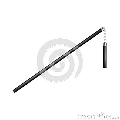 Flail In Black Design With Chain Vector Illustration | CartoonDealer ...