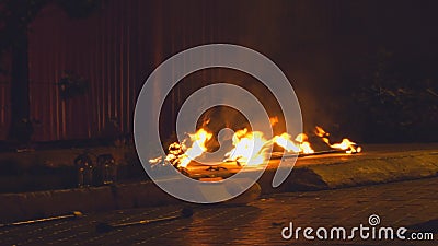 Asphalt On Fire, Burning Pavement Stock Footage - Video of antique ...