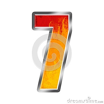 Flames Alphabet Number 7 Seven Royalty-Free Stock Photography ...
