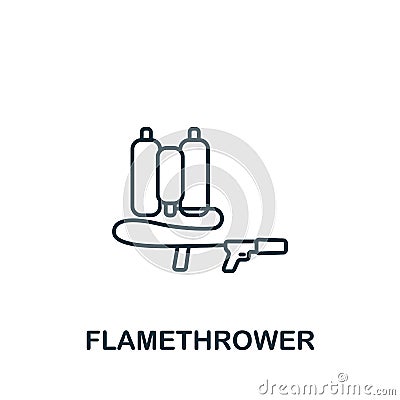 Flamethrower Icon. Line Simple Line Weapon Icon For Templates, Web ...