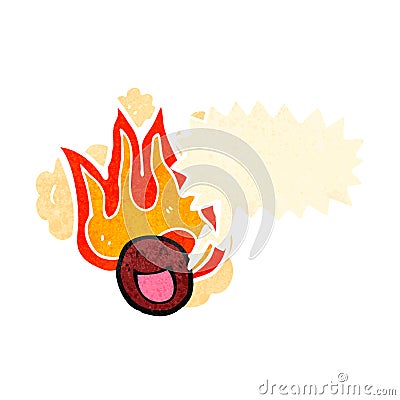 Flaming Face Symbol Cartoon Vector Illustration | CartoonDealer.com ...