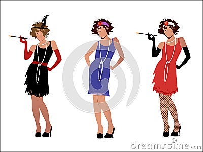 Flappers Vector Illustration | CartoonDealer.com #45771224