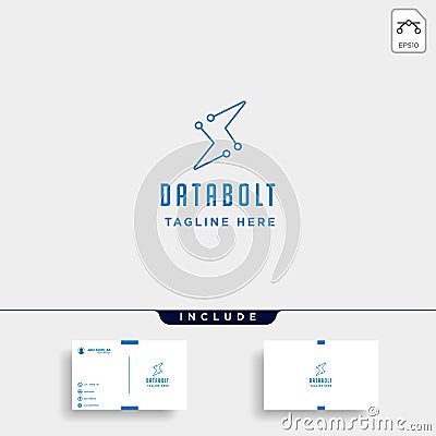 Flash Thunder Internet Logo Design Vector Power Connection Symbol Sign ...