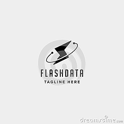 Flash Thunder Internet Logo Design Vector Power Connection Symbol Sign ...
