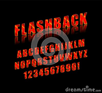 Flashback. Retro Type Fon Vector Illustration | CartoonDealer.com ...