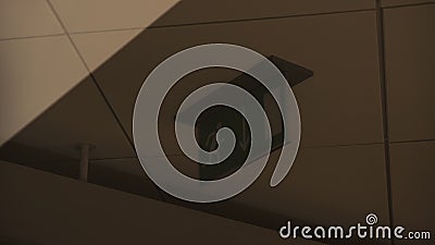 Flashing Green Emergency Exit Sign. Stock Video - Video of safe ...